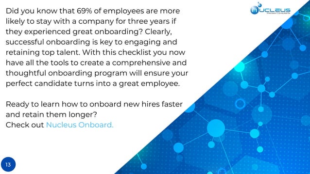 The ultimate onboarding checklist - Nucleus | PPT