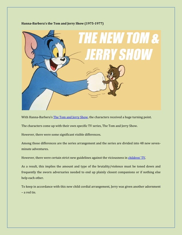 The Ultimate Origin Of Tom & Jerry | PDF | History | Genres