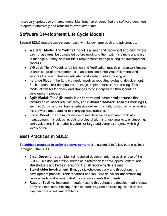 The Ultimate PDF Guide on Software Development Life Cycle | PDF