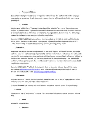 The ultimate resume guide for freshers | DOCX