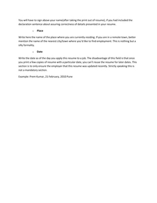 The ultimate resume guide for freshers | DOCX