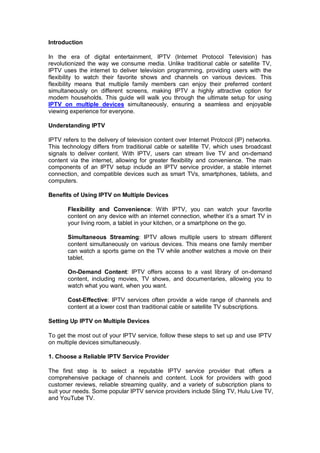 The Ultimate Setup- Using IPTV on Multiple Devices Simultaneously.pdf