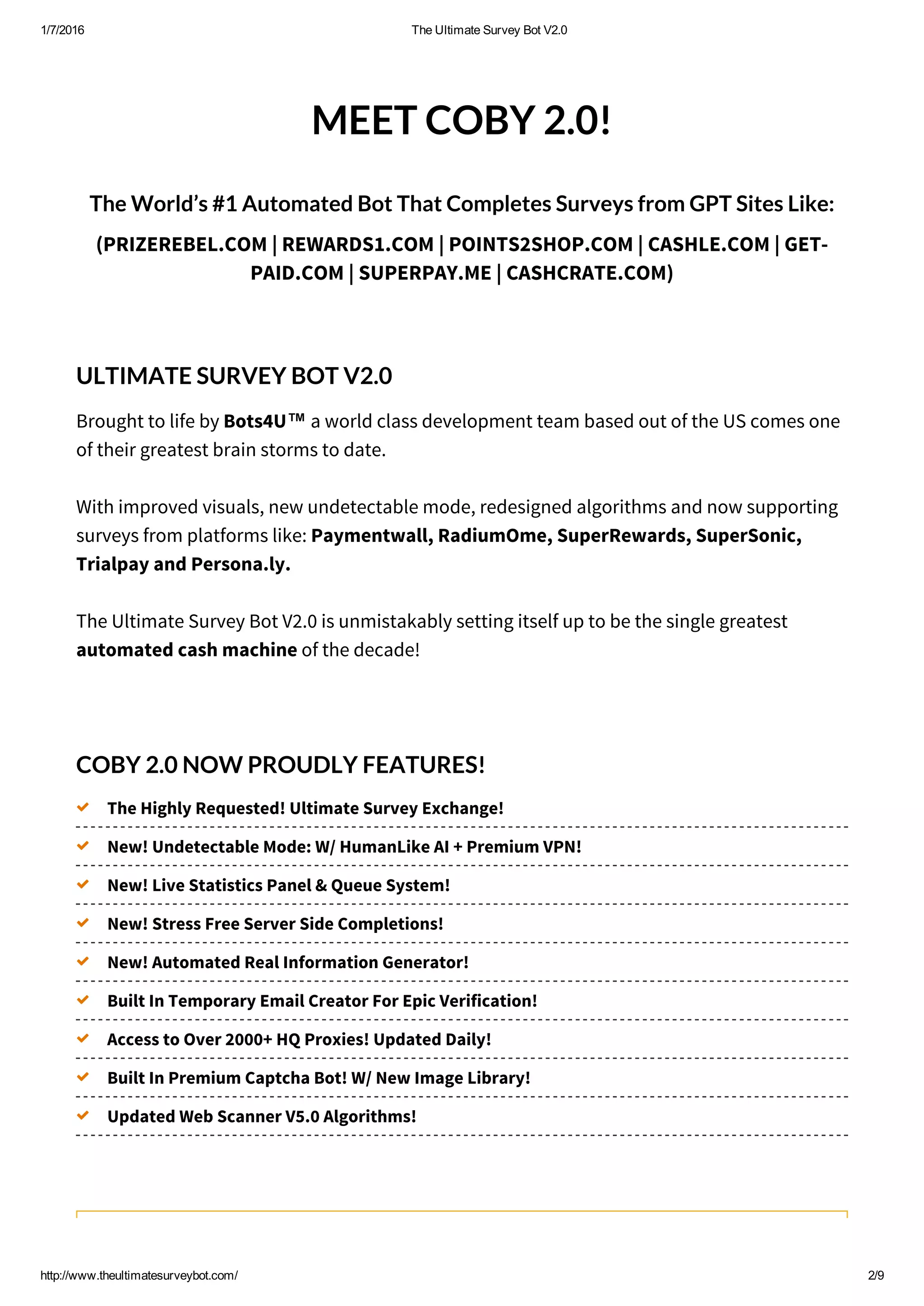 The ultimate survey bot v2 | PDF | Internet | Computing
