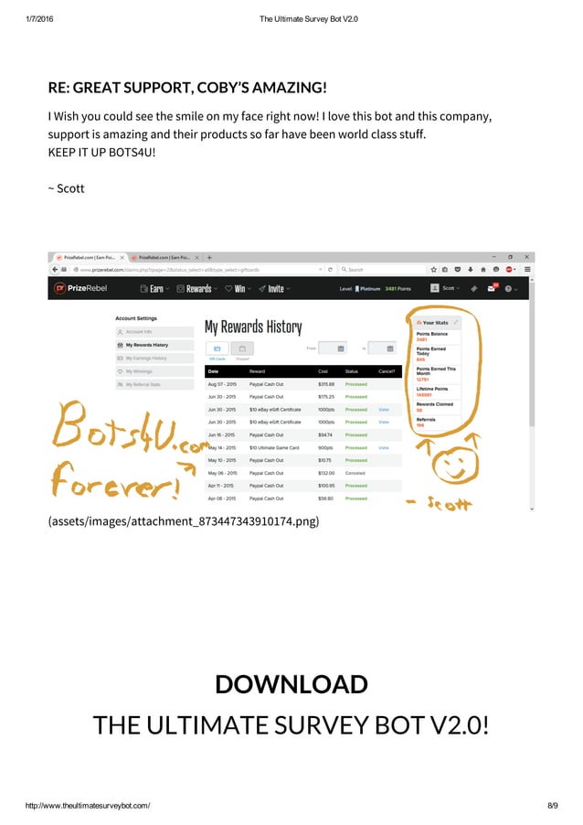 The ultimate survey bot v2 | PDF | Internet | Computing