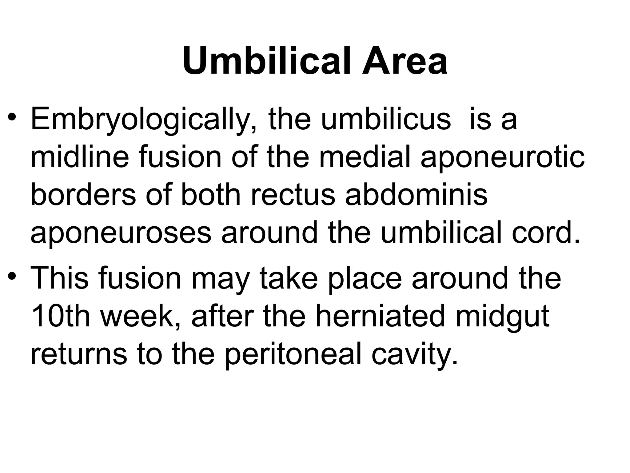 presentatrion about umbilicus development | PPT