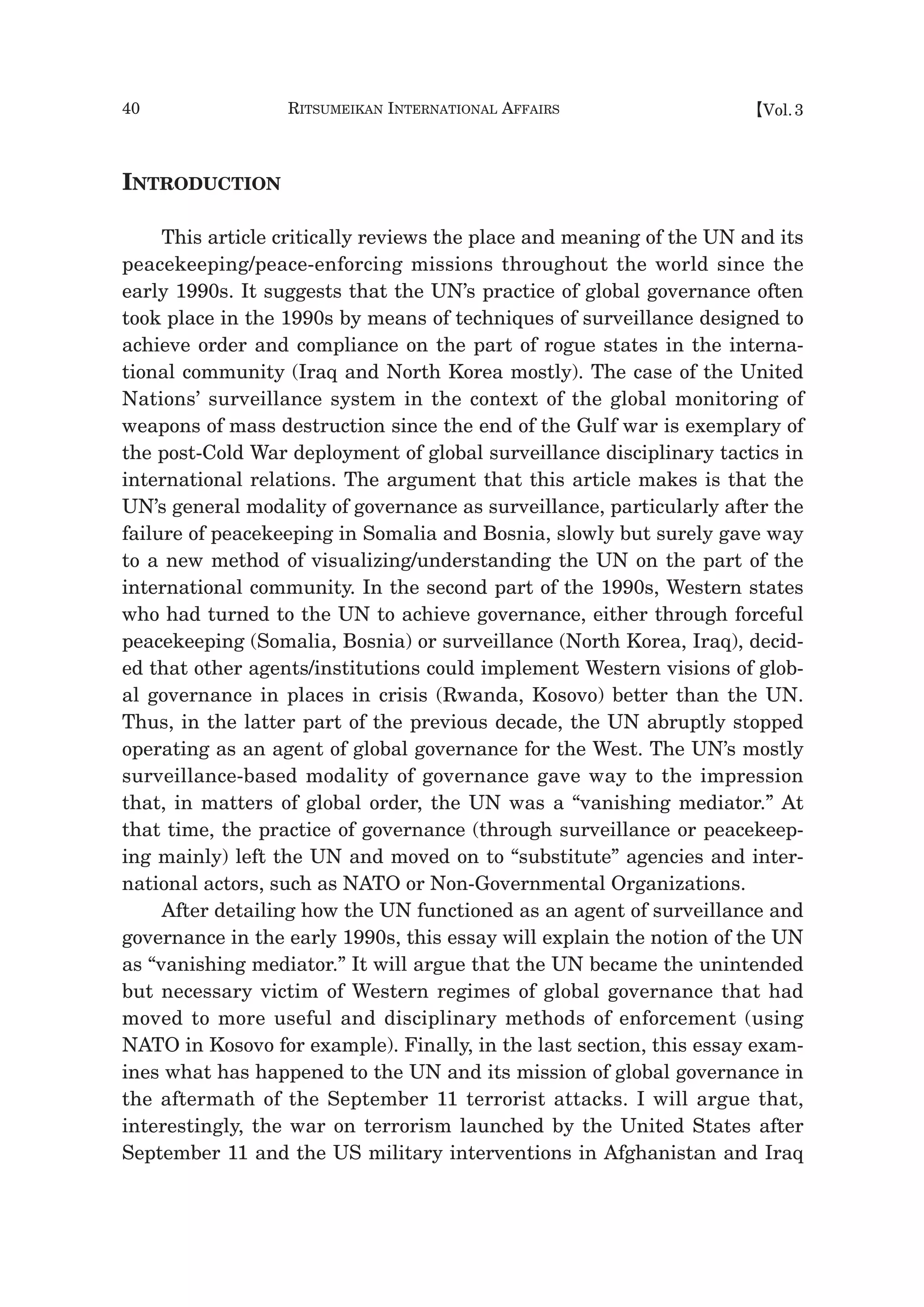 The UN and Global Governance | PDF