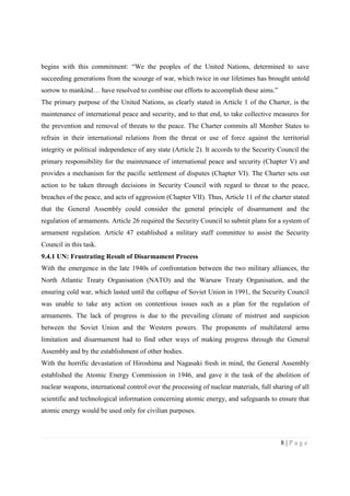 The un and the process of disarmament | PDF