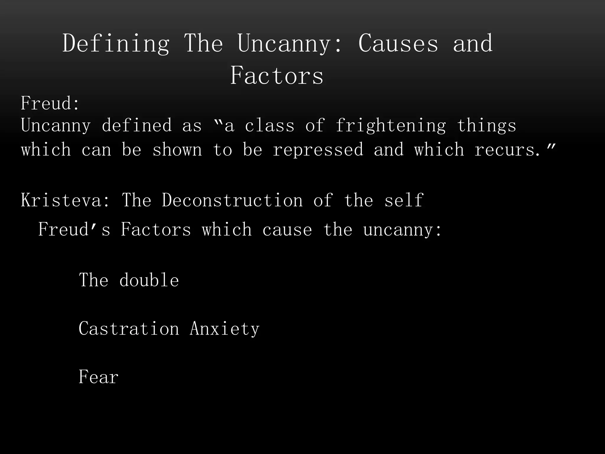 The uncanny | PPTX