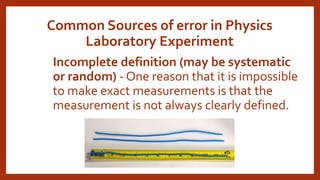 The uncertainty of measurements | PPTX