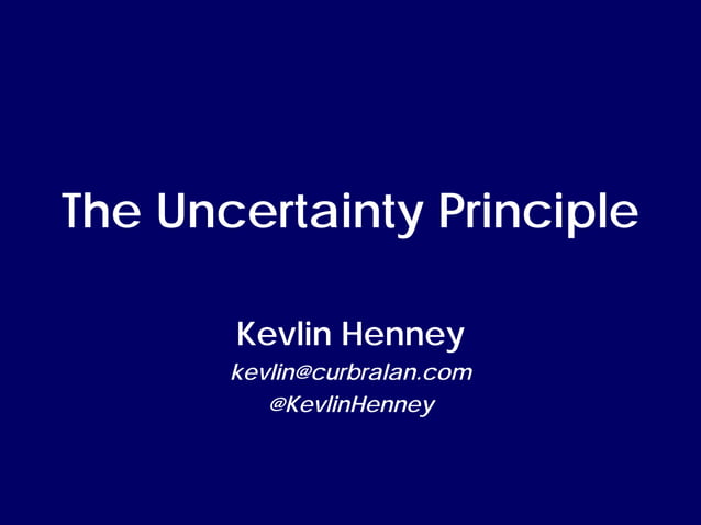 The Uncertainty Principle | PPT