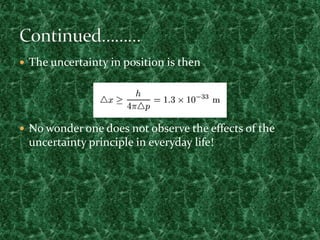 The uncertainty principle | PPT