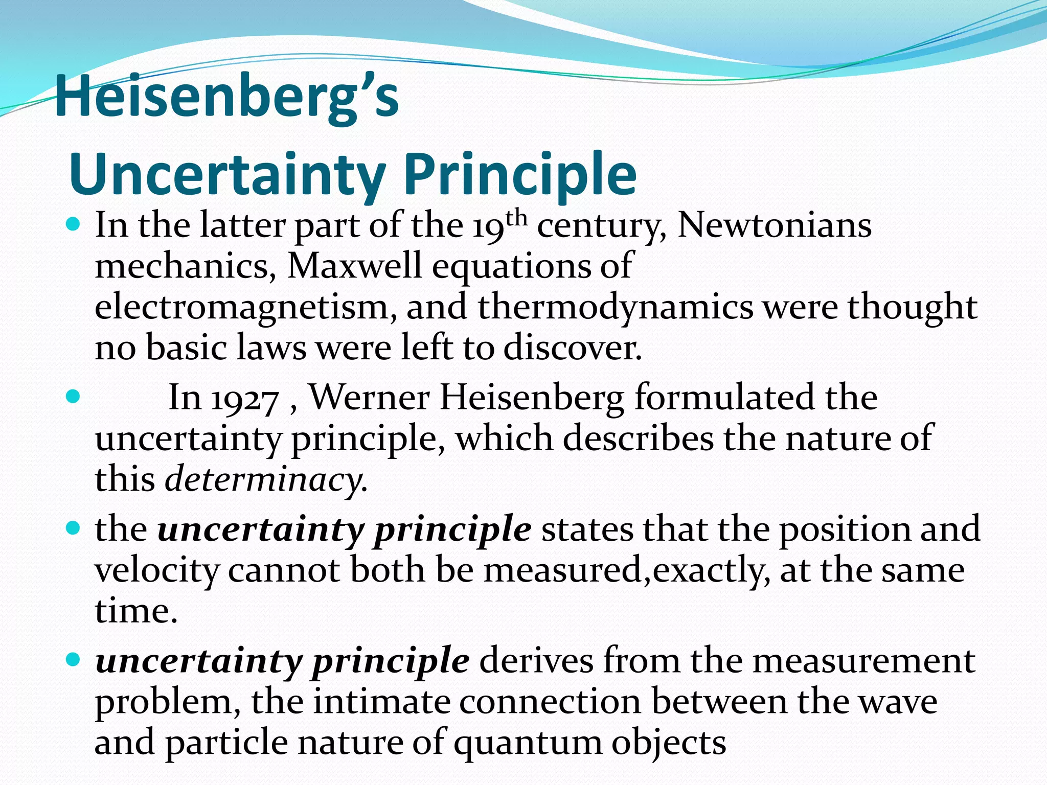 The uncertainty principle 2 | PPTX | Physics | Science