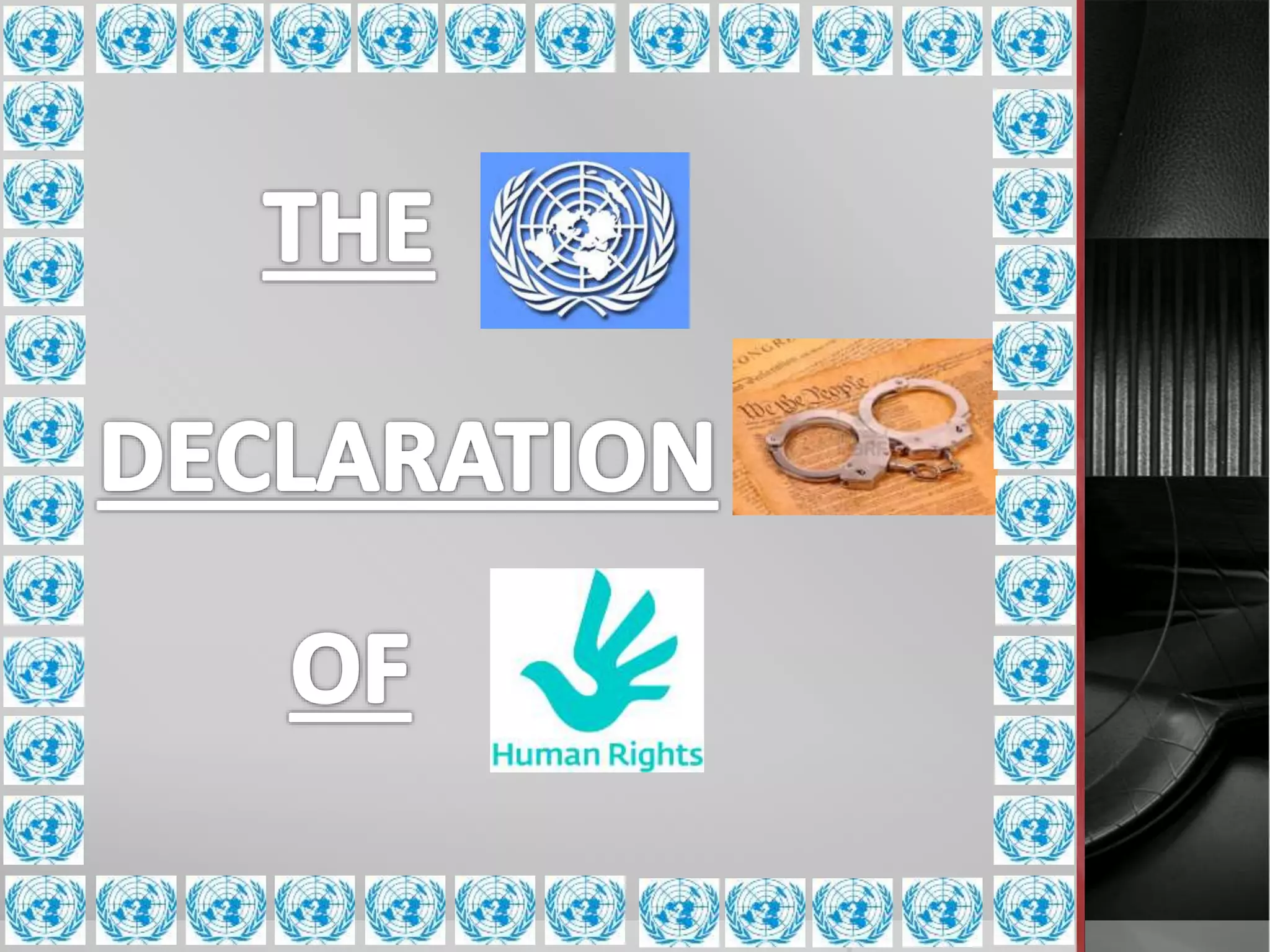 The UN Declaration of Human Rights: Articles 2 & 19 | PPTX