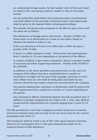The Undisclosed Foreign Income and Assets (Imposition of Tax) Bill ...