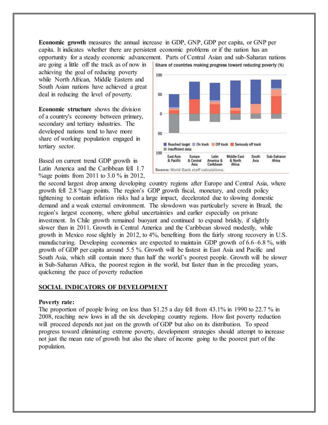 Indicators of Development (Economic, Social and Environmental) | DOCX ...