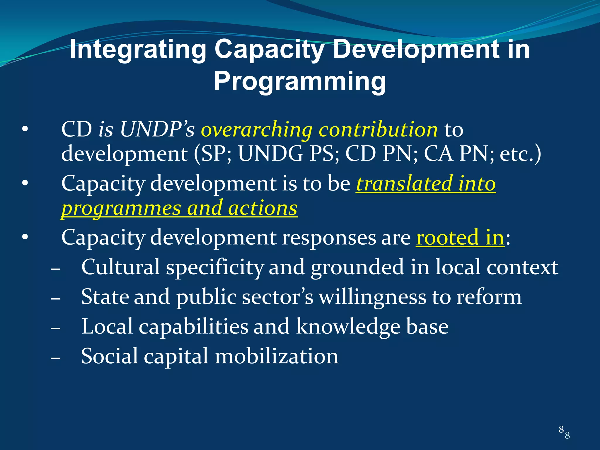 The UNDP Capacity Development Approach | PPTX