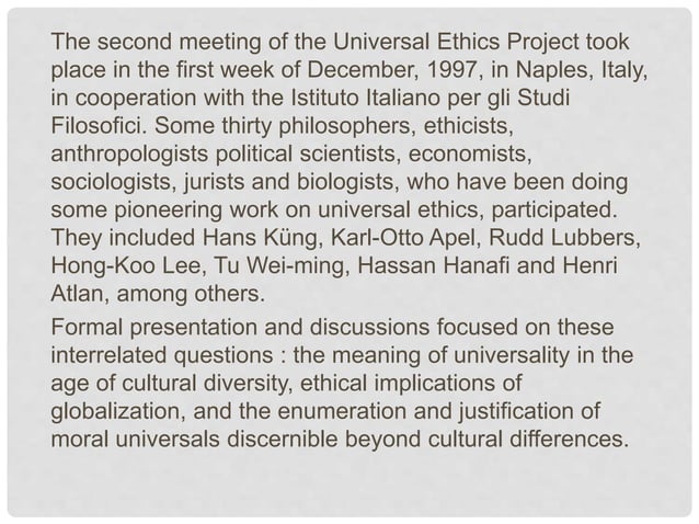 The Unesco Universal Ethics Project | PPT