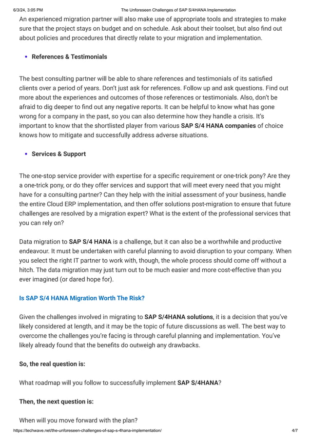 The Unforeseen Challenges of SAP S_4HANA Implementation.pdf