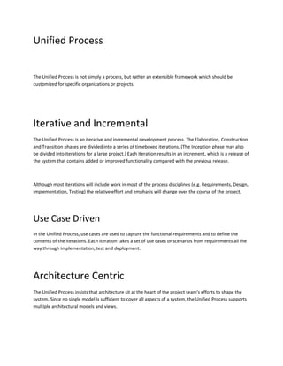 The unified process | DOCX