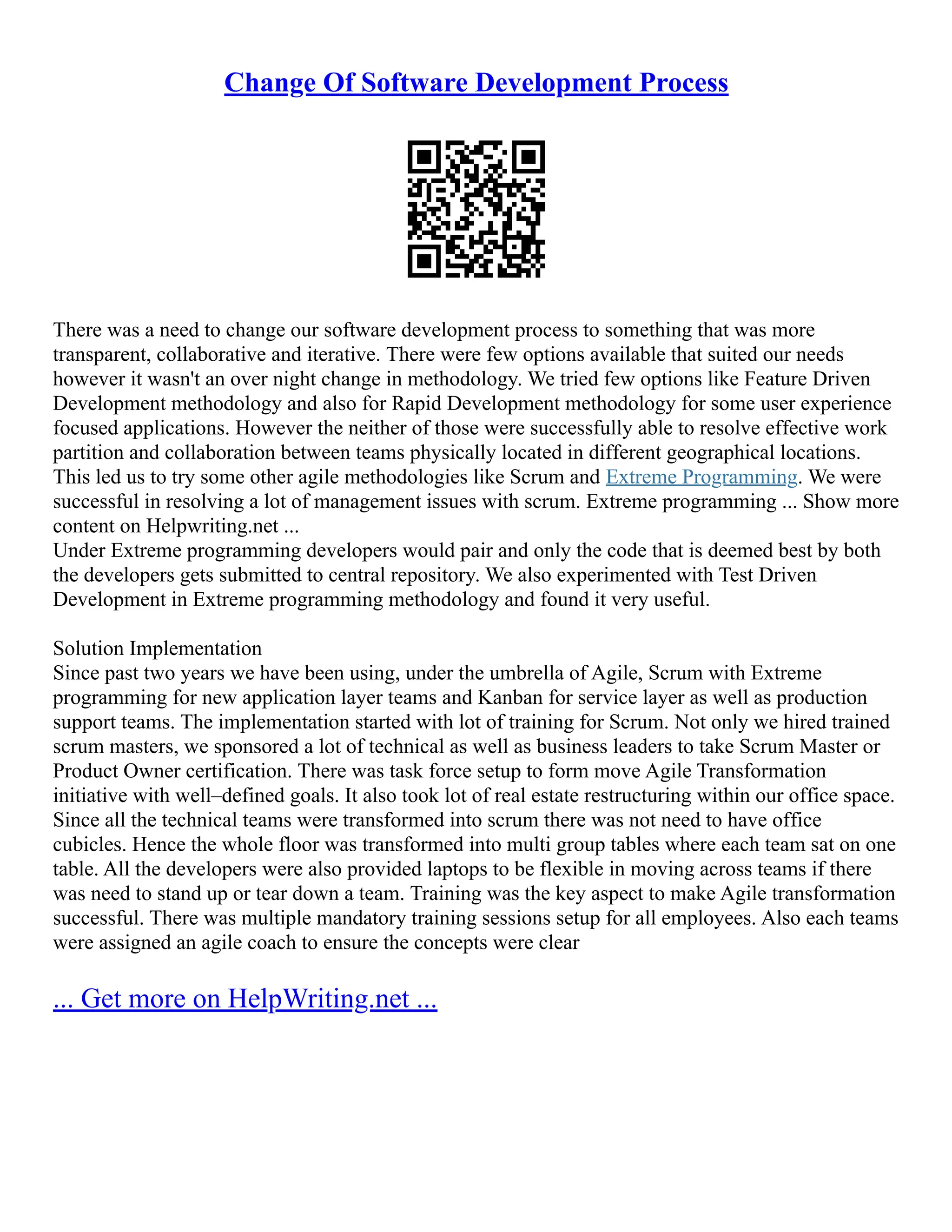 The Unified Software Development Process Framework | PDF