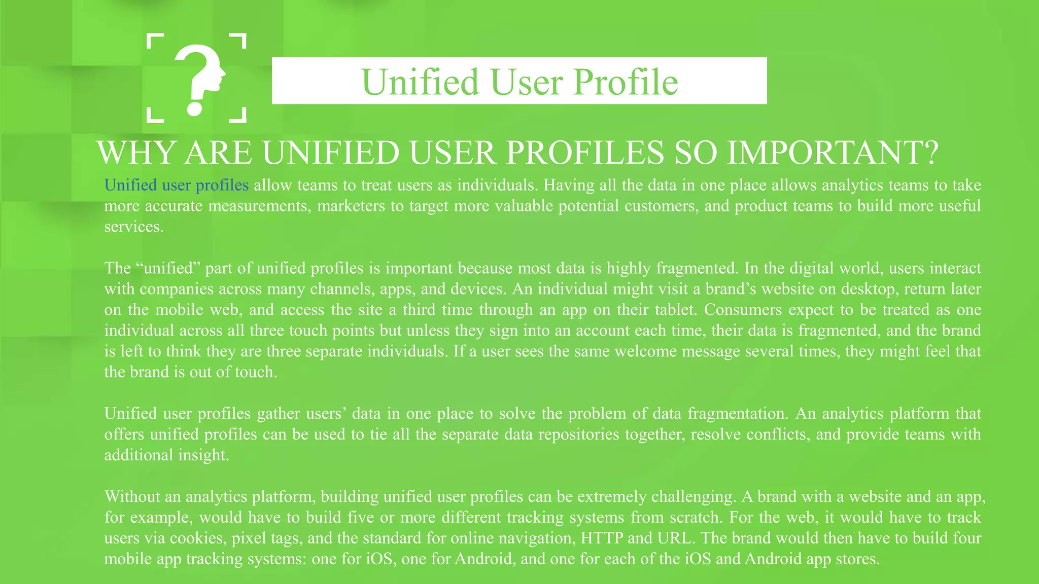 The unified user profile fin. (1) | PPTX