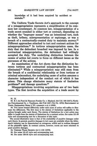 The uniform trade secrets act | PDF