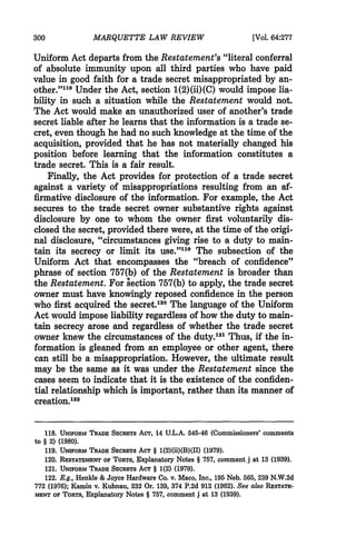 The uniform trade secrets act | PDF