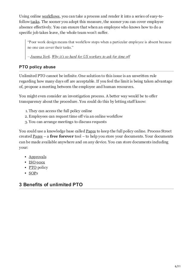 The Unintended Paradox of an Unlimited PTO Policy (+Free PTO Template ...
