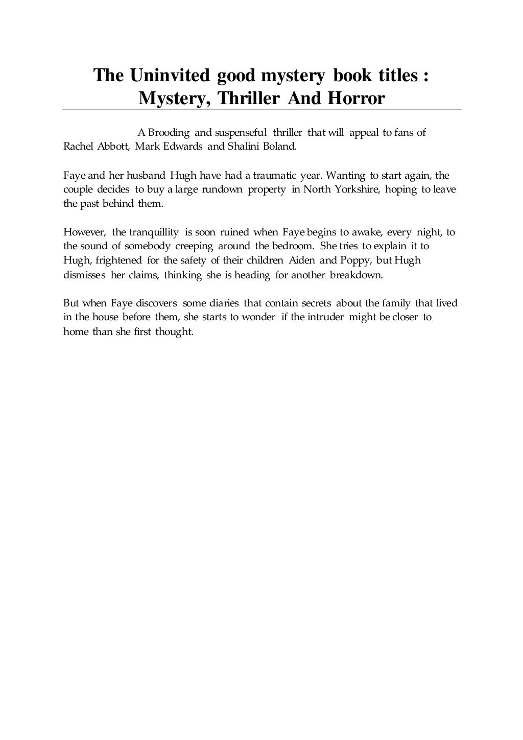 The Uninvited Good Mystery Book Titles Mystery Thriller And Horror the-uninvited-good-mystery-book-titles-mystery-thriller-and-horror