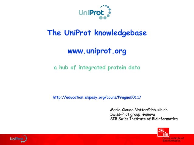 The uni prot knowledgebase | PPT
