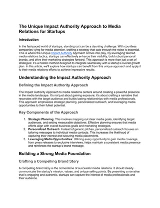 The Unique Impact Authority Approach to Media Relations for Startups.docx