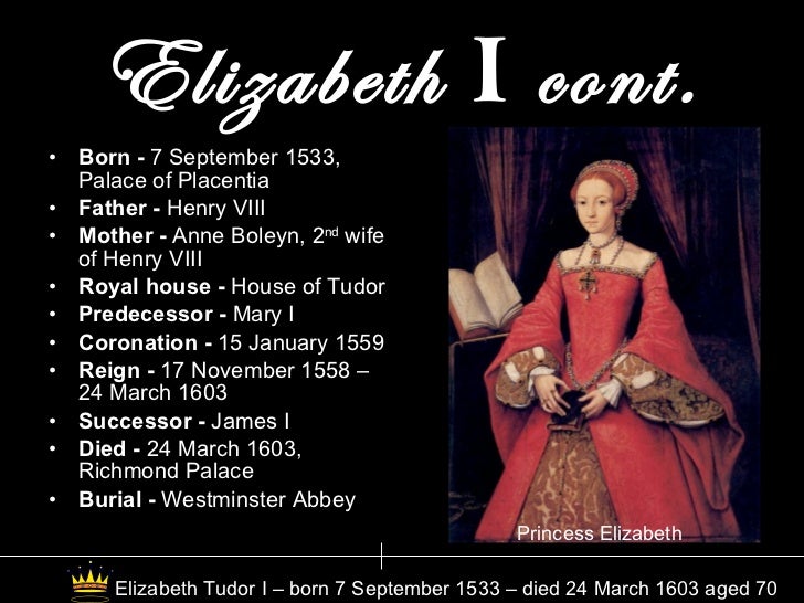 Queen Elizabeth I Biography Timeline Facts