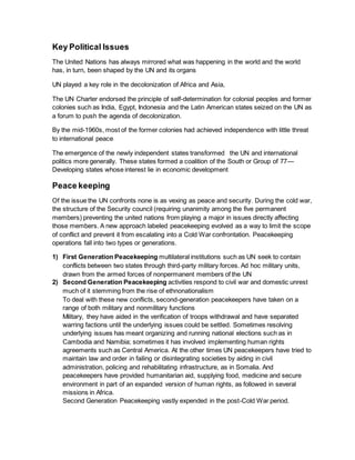 The united nations | DOCX | Political Issues & policy | Politics