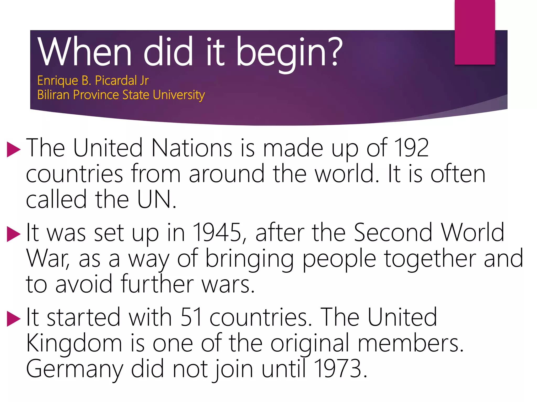 The united nations | PPT