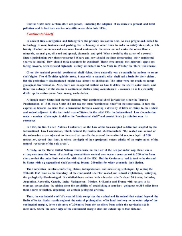 The united nations convention on the law of the sea(UNCLOS) | PDF