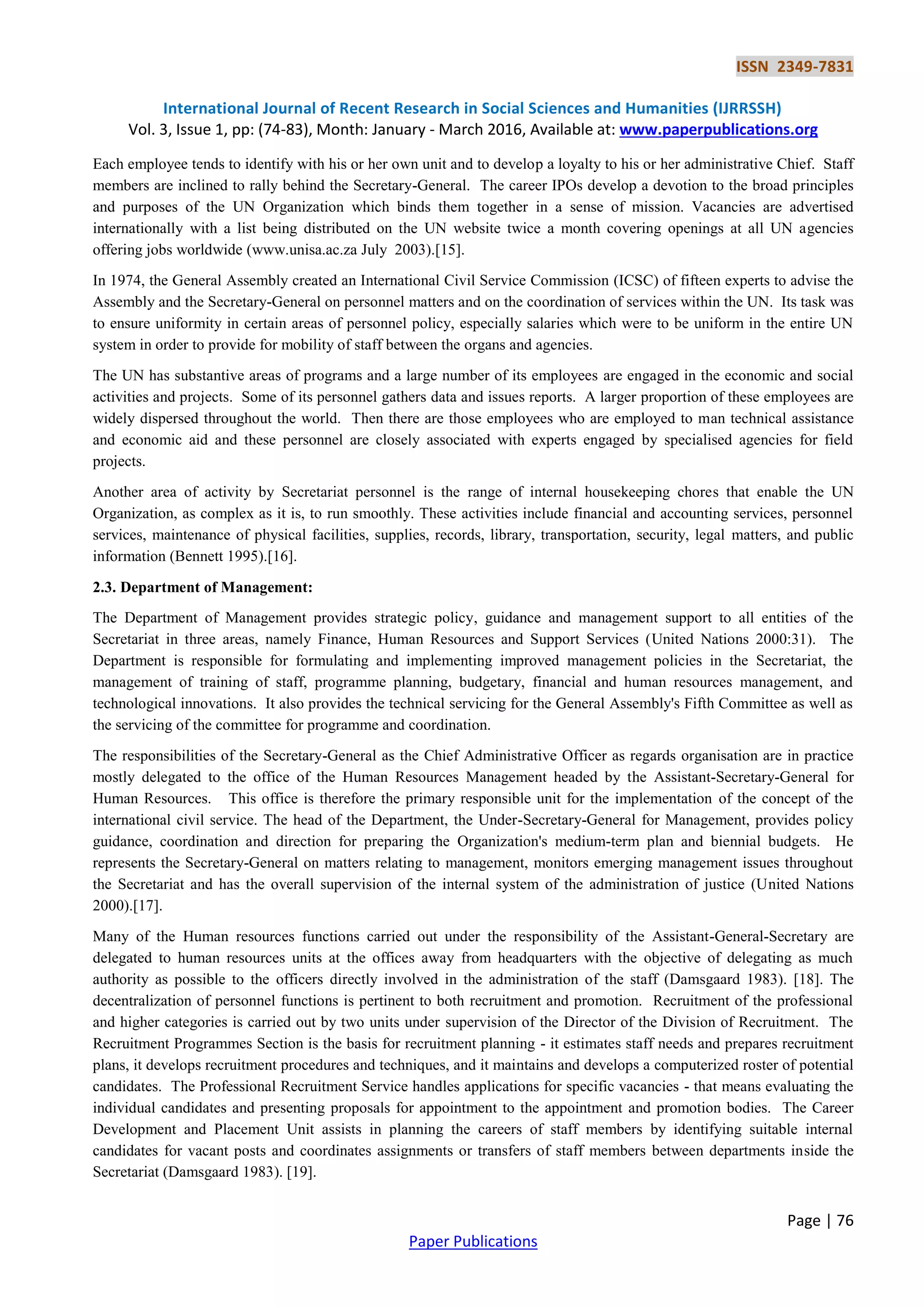 THE UNITED NATIONS SECRETARIAT AND THE SECRETARY-GENERAL | PDF