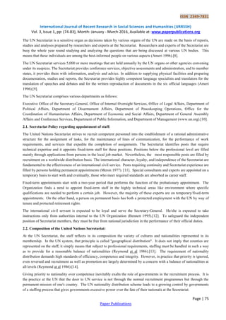 THE UNITED NATIONS SECRETARIAT AND THE SECRETARY-GENERAL | PDF
