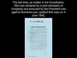 The United States and declaring war | PPTX