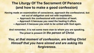 The Forgotten Sacrament: The Sacrament of Reconciliation | PPTX