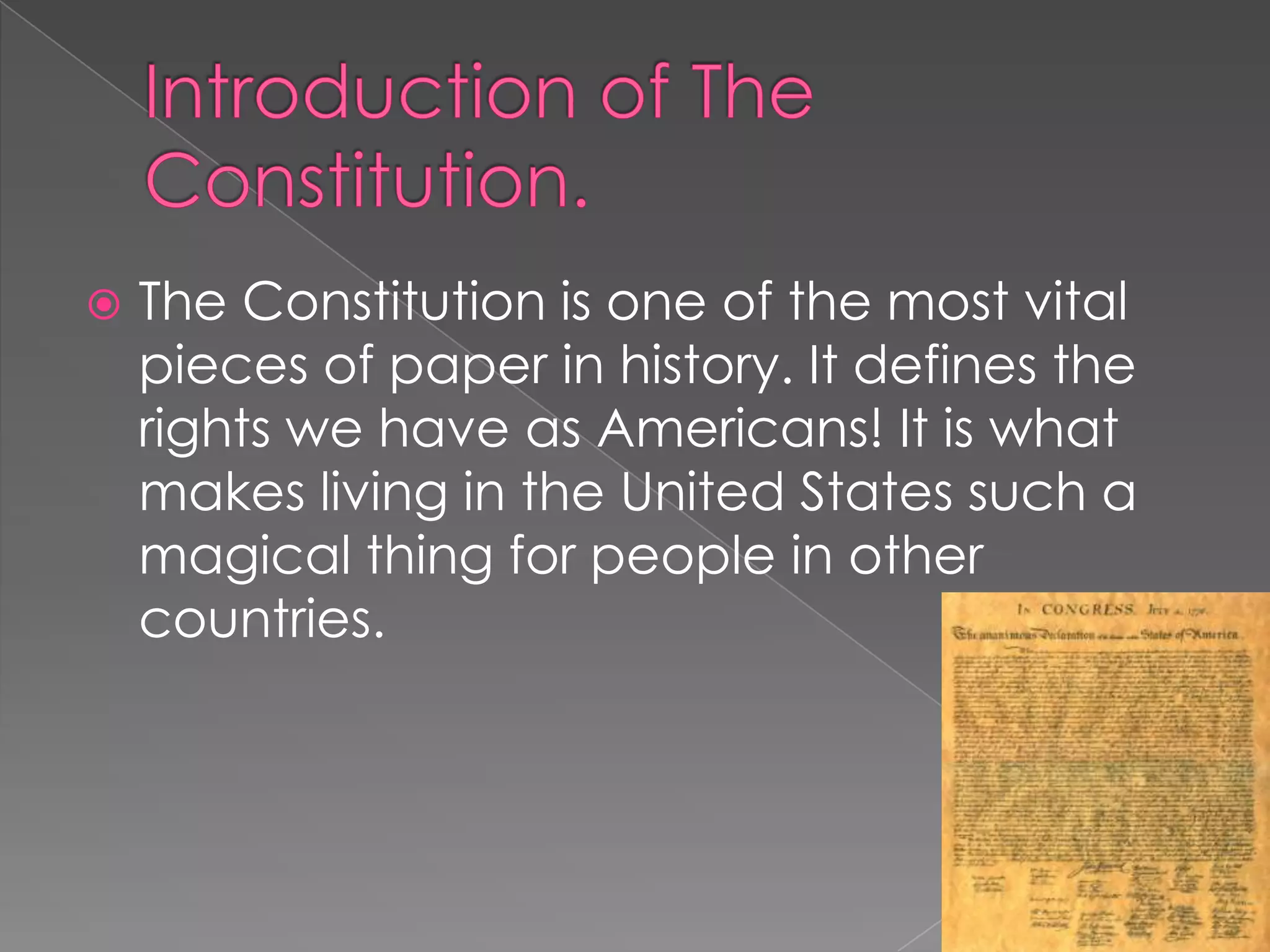 The united states constitution | PPTX | Civic affairs | Politics