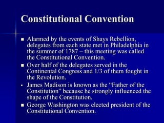 Chapter 5 and 6: The United States Constitution | PPT