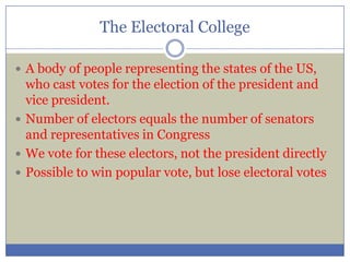 The united states election process | PPTX