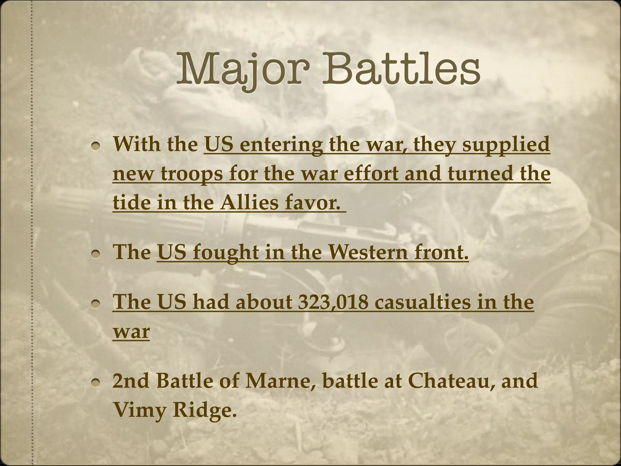 The United States in WW1 | KEY