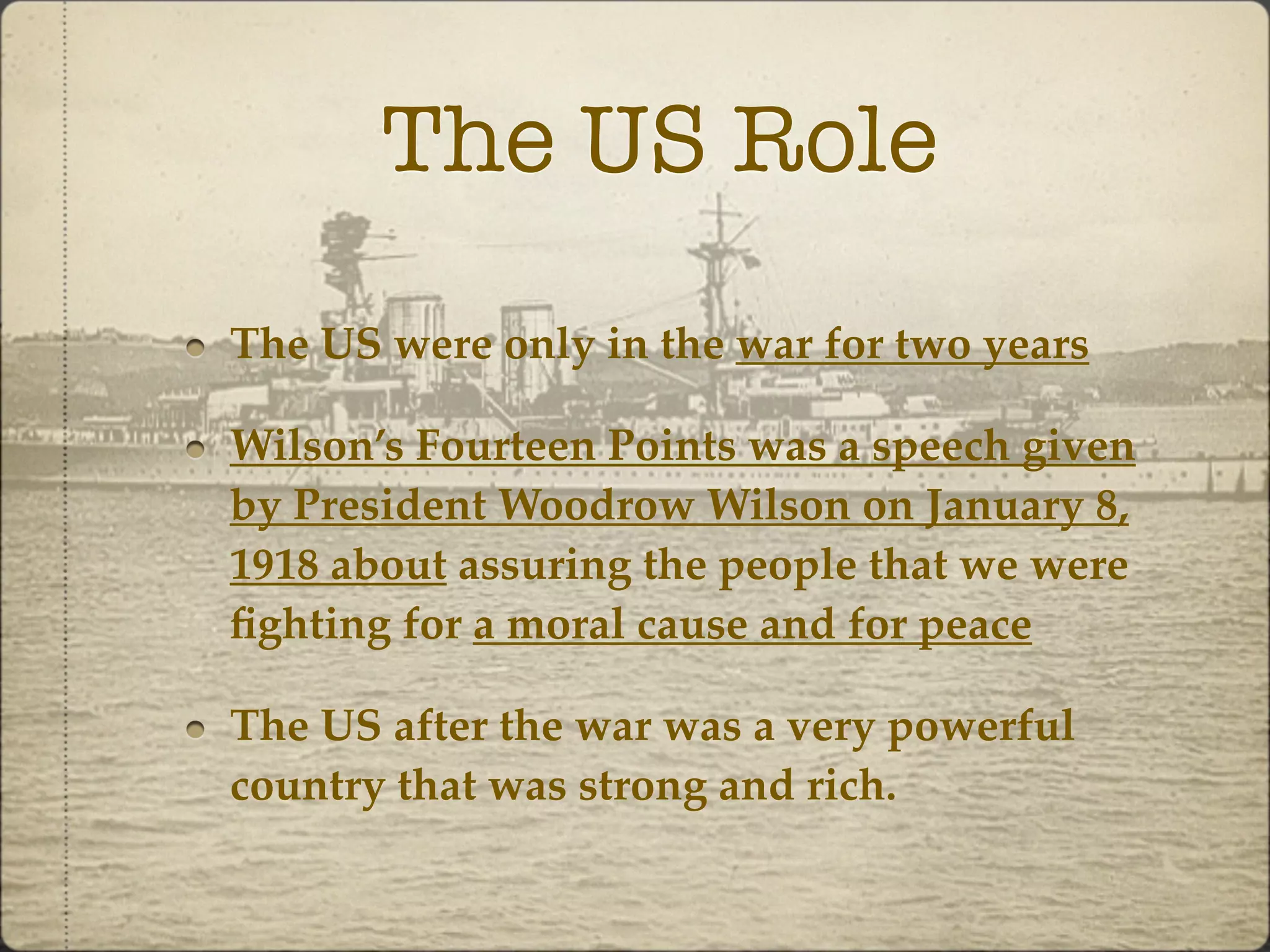 The United States in WW1 | KEY