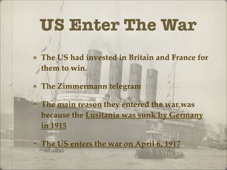 The United States in WW1 | KEY