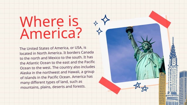 The United States Of America Introduction Presentation in Red ...