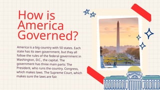 The United States Of America Introduction Presentation in Red ...