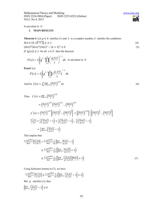 The univalence of some integral operators | PDF