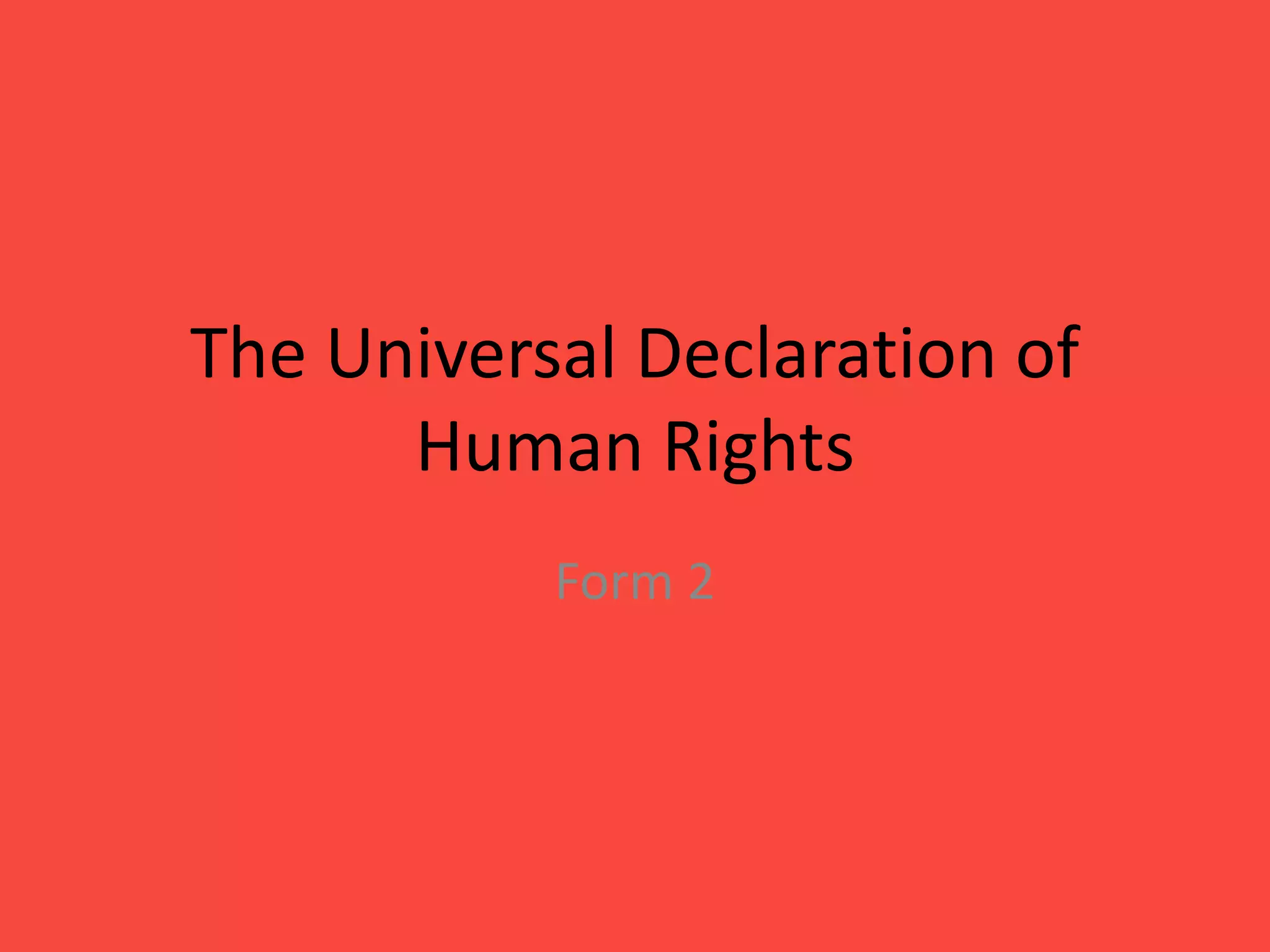 The universal declaration of human rights | PDF