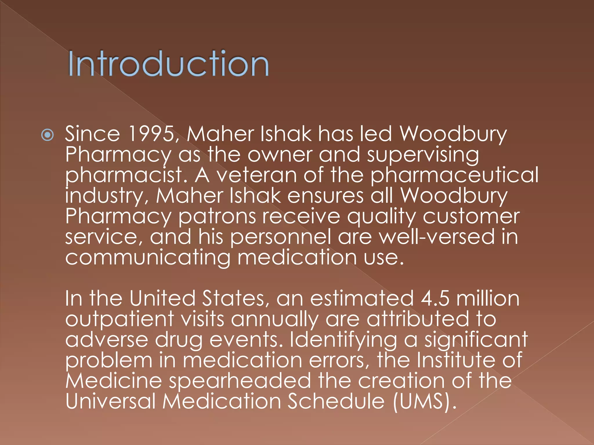 The Universal Medication Schedule Reduces Medication Errors | PPT